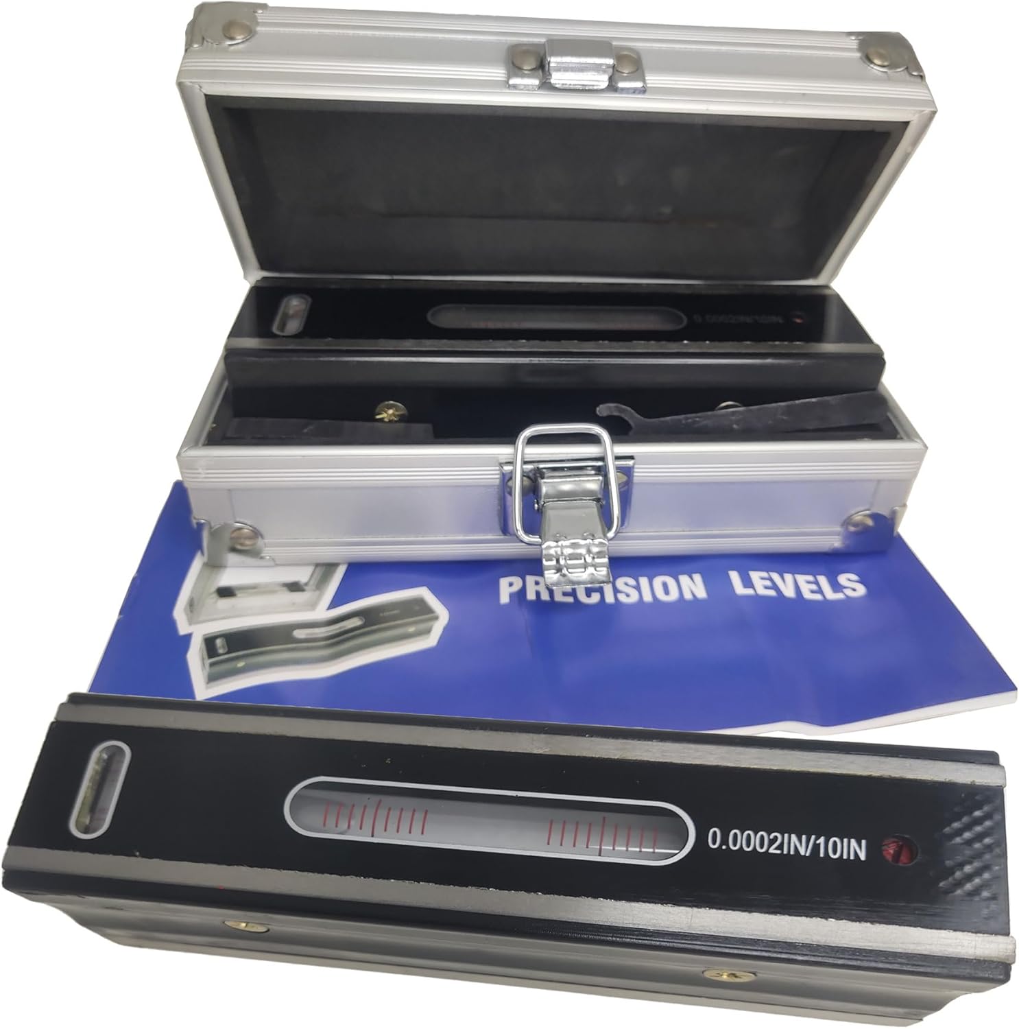 6 Inch Master Precision Level w/Metal Box,0.0002"/10" Accuracy Strip ...