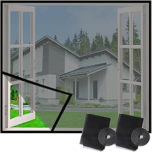Window Screen, 2 Sets 1.3x1.5m Window Screen Mesh Replacement, Self ...