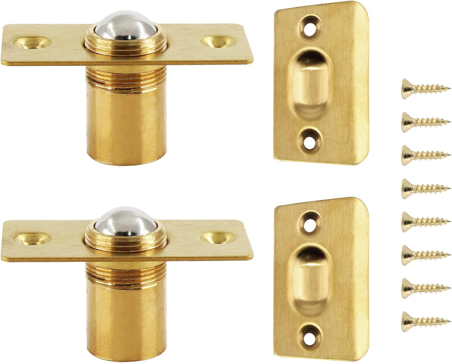 Murtenze 2 Pack 2-1/8 Inch Closet Door Ball Catch Hardware, Stainless ...