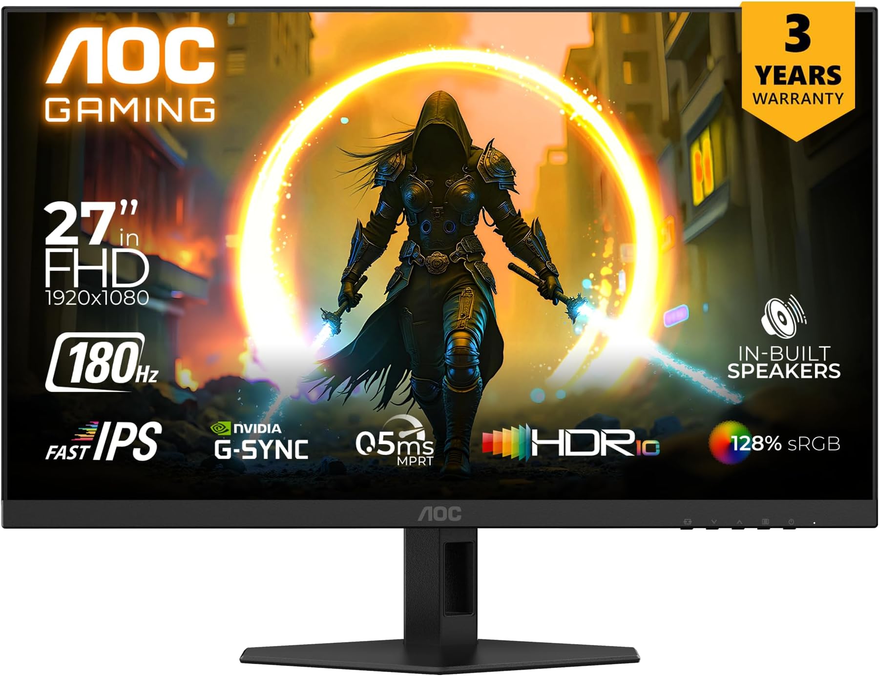 AOC 27G4E 27" Fast IPS Gaming Monitor l FHD | 180Hz Refresh Rate | 0 ...