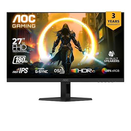 AOC 27G4E 27" Fast IPS Gaming Monitor l FHD | 180Hz Refresh Rate | 0 ...