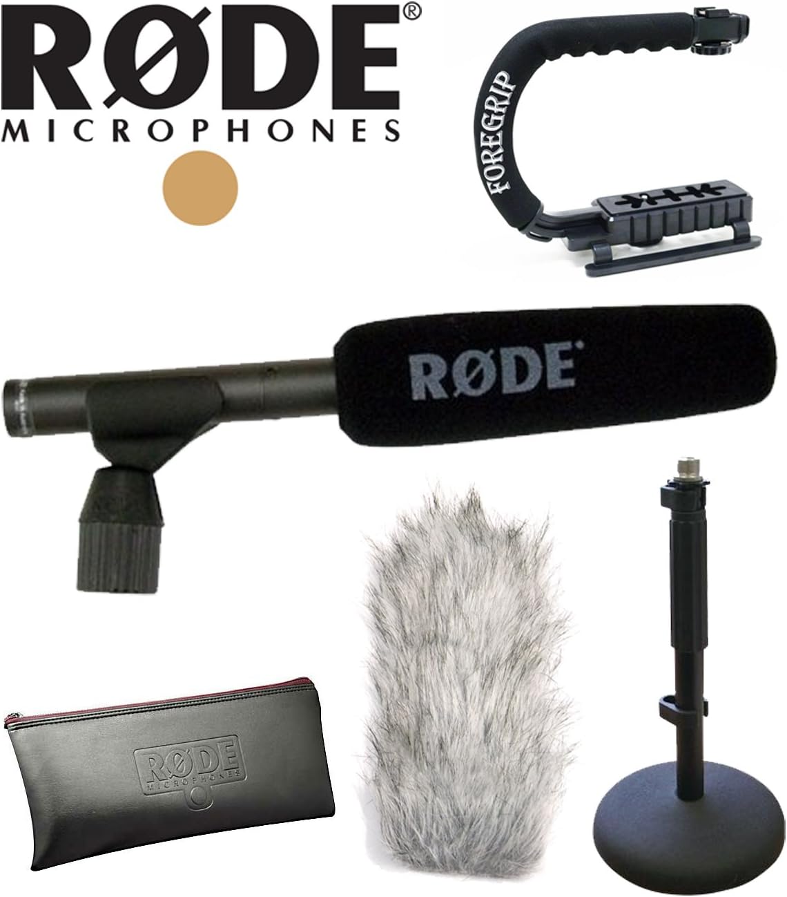 Rode NTG2 NTG-2 + Rode DS1 Desktop Microphone Stand + Rode Deadcat ...