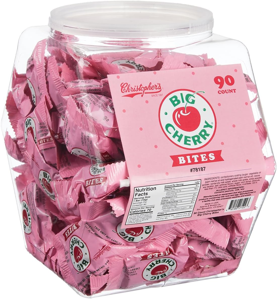 Amazon.com: Big Cherry Bites, 90 Pieces - Individually Wrapped Candy ...