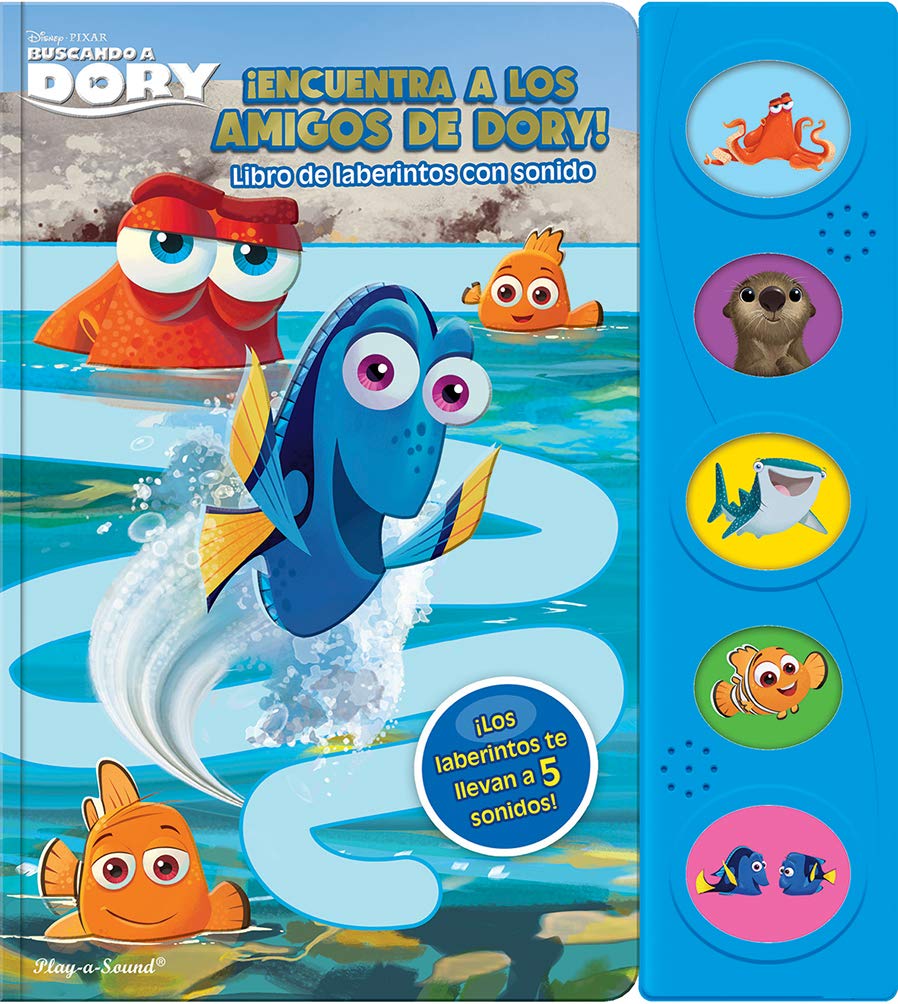 Disney Pixar: Buscando A Dory - Encuentra A Los Amigos De Dory! Libro De Laberintos Con Sonido ...