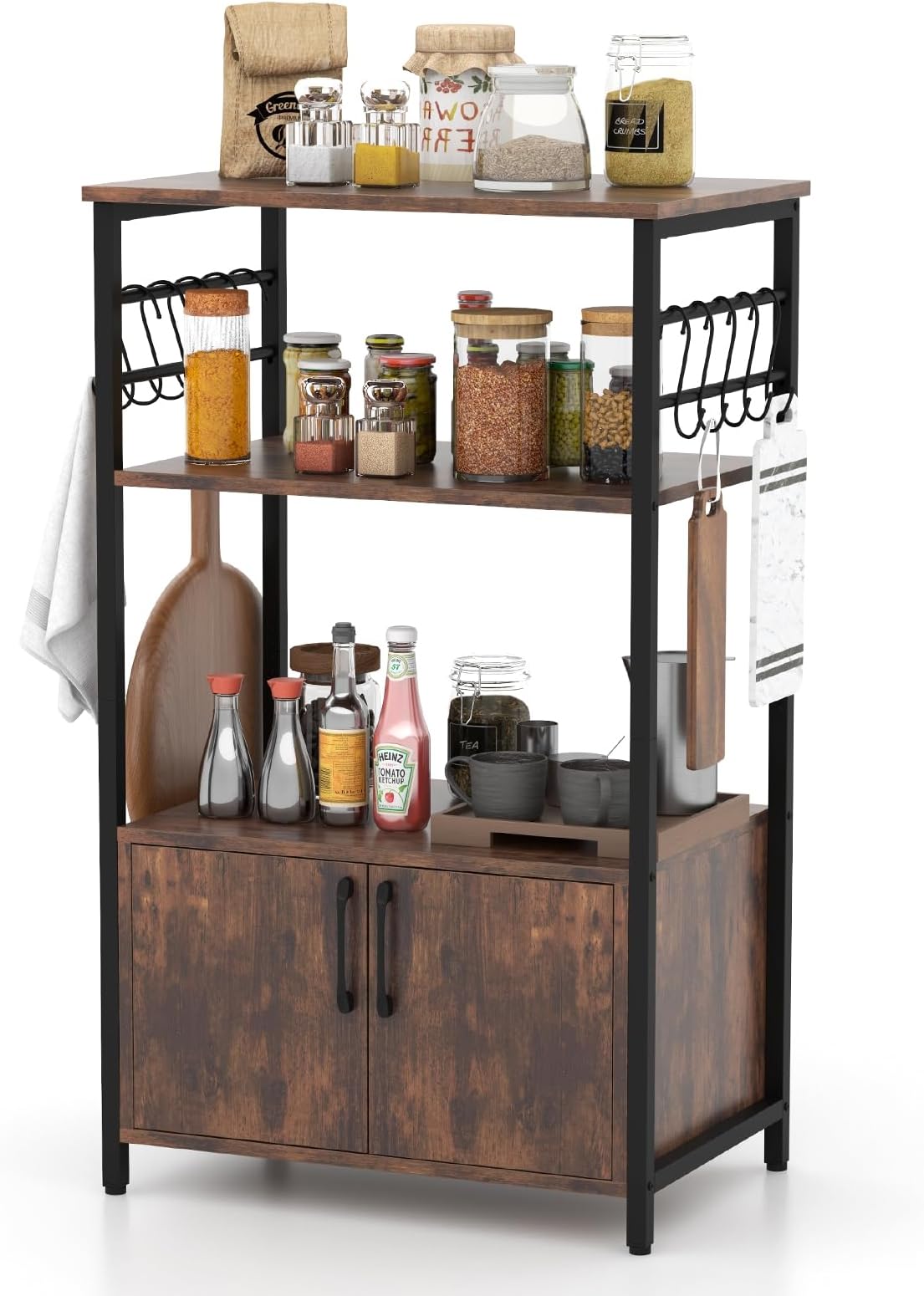 Amazon.com - Giantex Kitchen Bakers Rack with Storage, 3-Tier ...