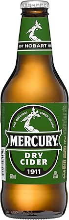 Mercury Dry Cider, Crisp & Refreshing Cider with a Fresh Apple Taste, 5.2% ABV, 375mL (Case of ...