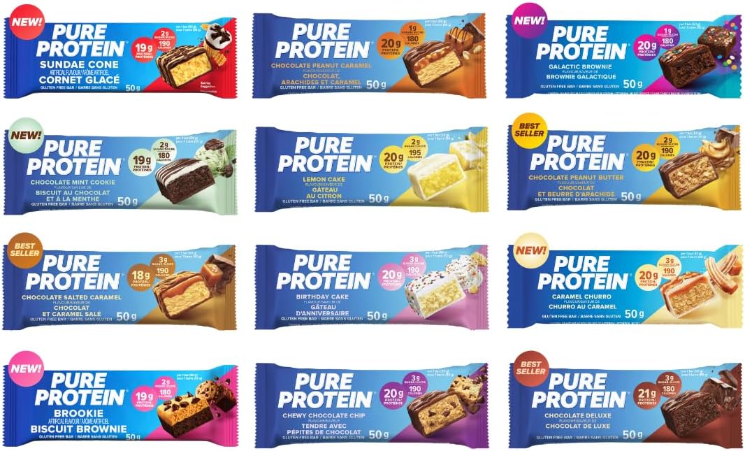 Amazon.com : Pure Protein Bars, Caramel Churro, 20g High Protein ...