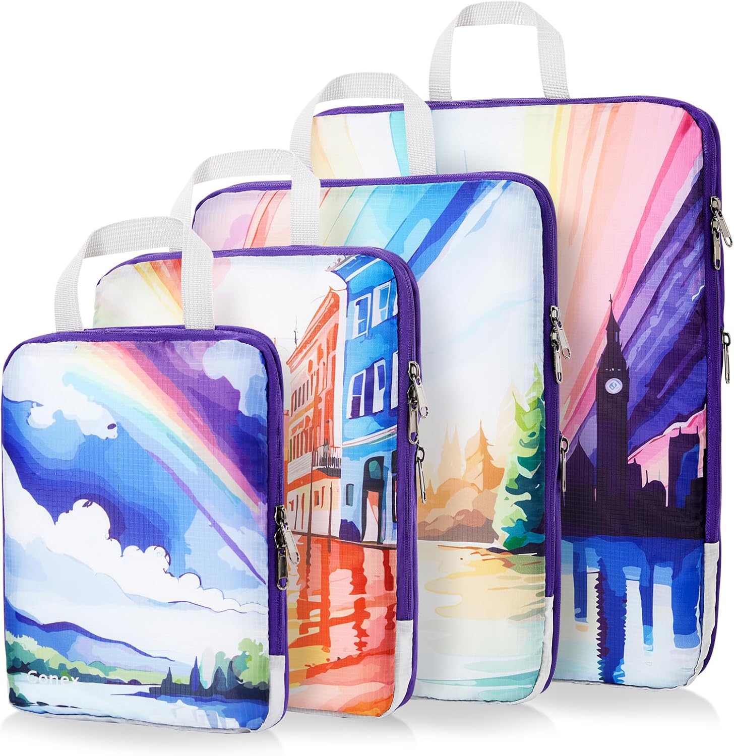 Amazon.com | Gonex Compression Packing Cubes, 4pcs Expandable Storage ...