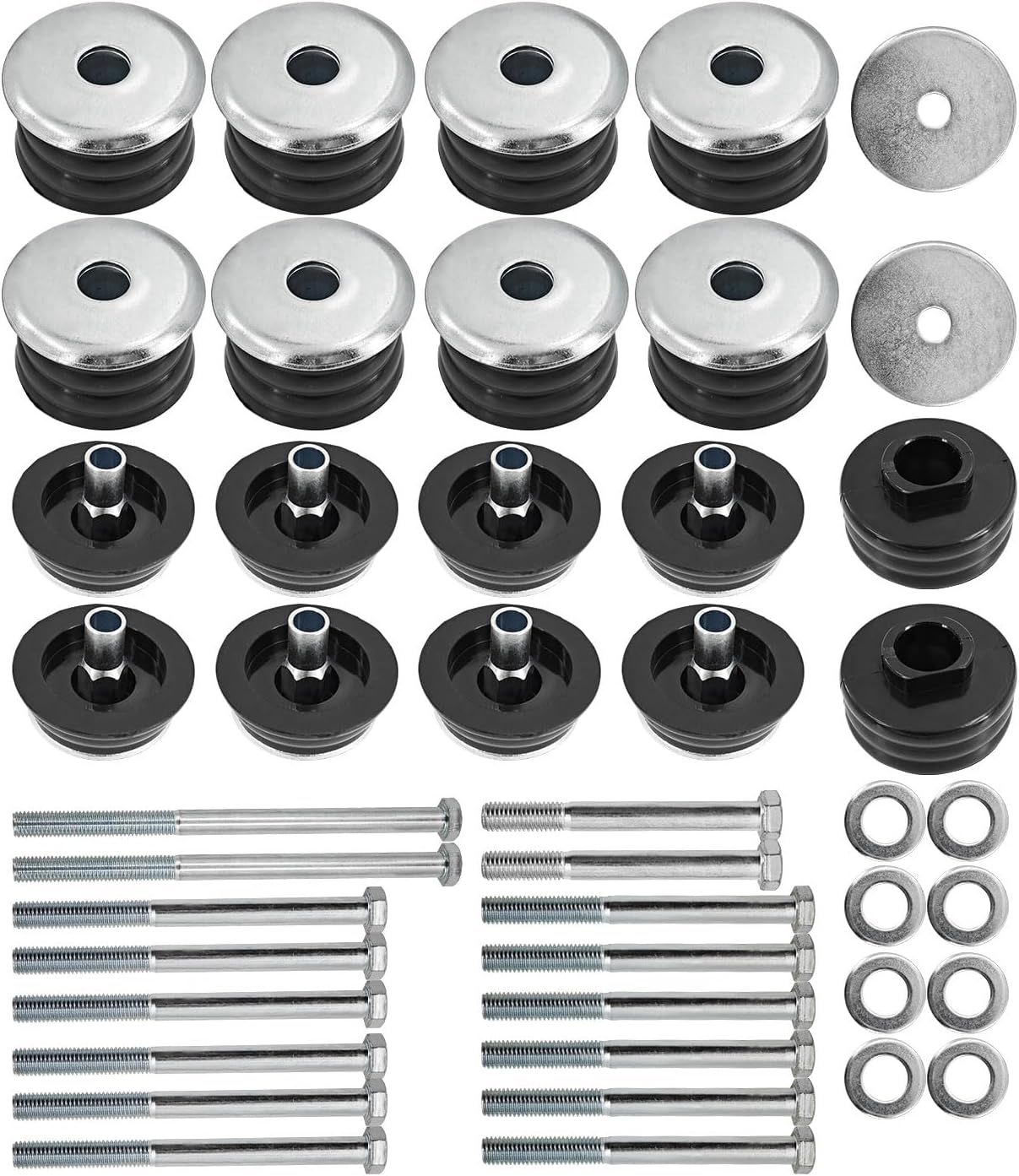 Amazon.com: KF04058BK Body Mount Bushing Kit Replacement for Ford F250 ...