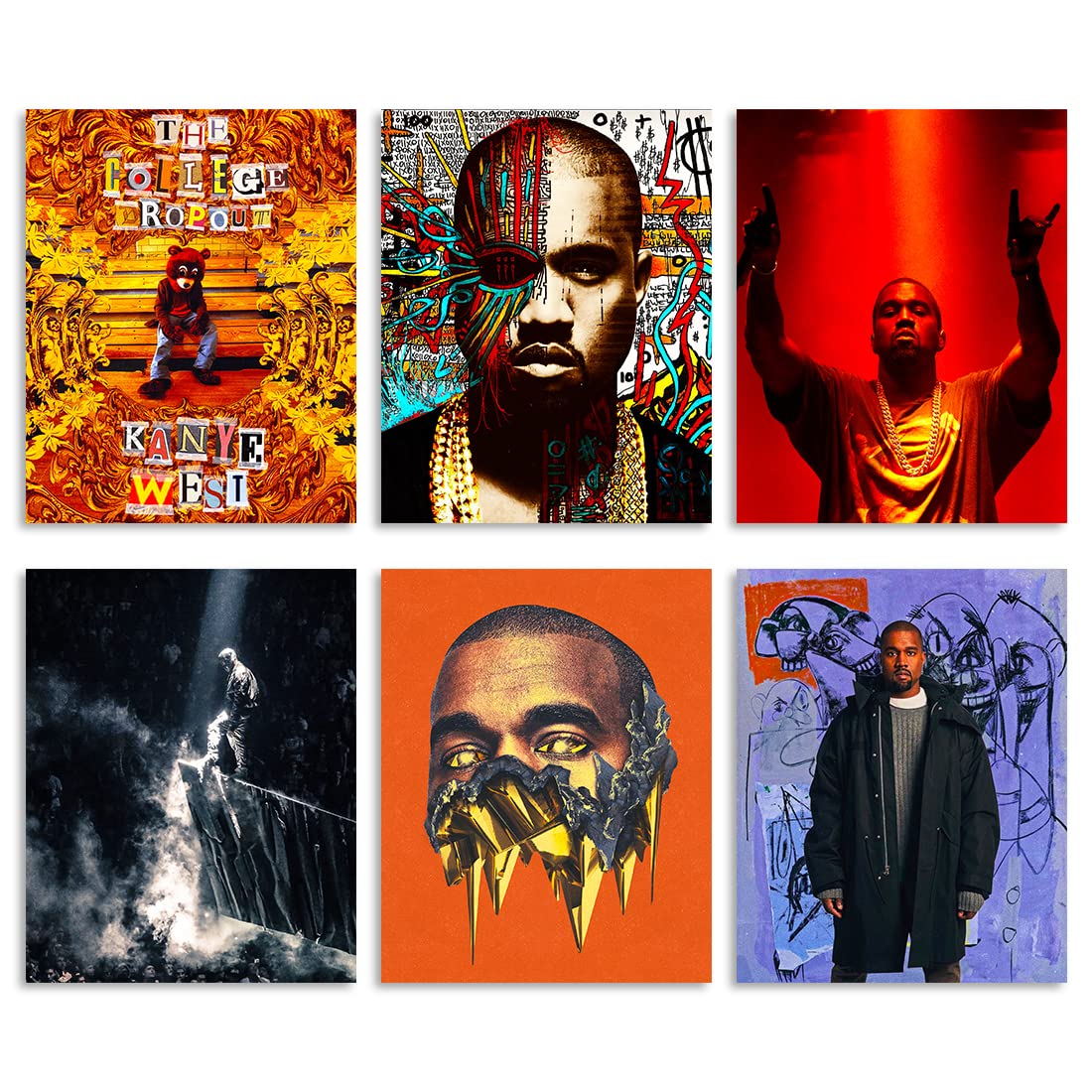 Buy Cartstat Album Cover - Set of 6 Panels Unframed Album Aesthetic s 8 ...