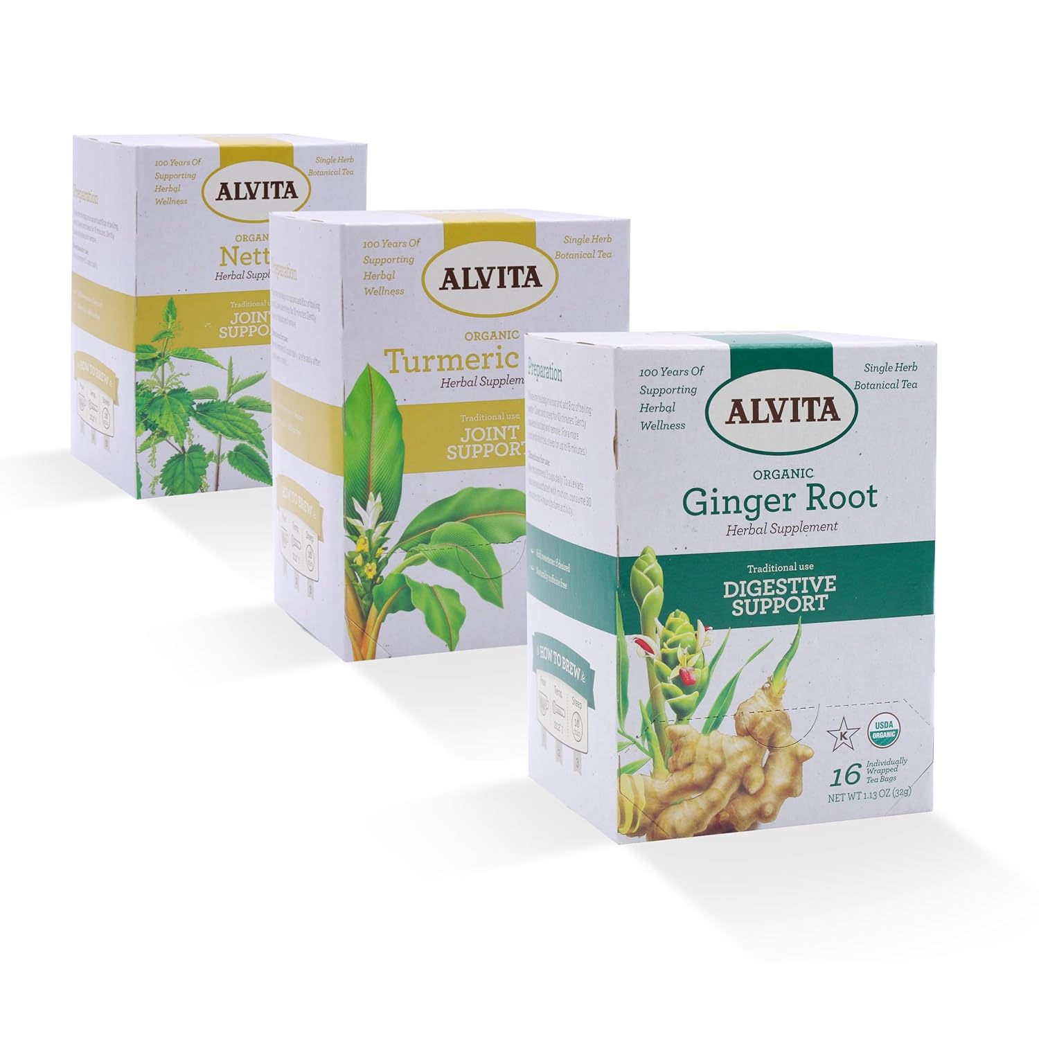 Amazon.com : Alvita Organic Joint Variety Pack: Turmeric, Ginger ...