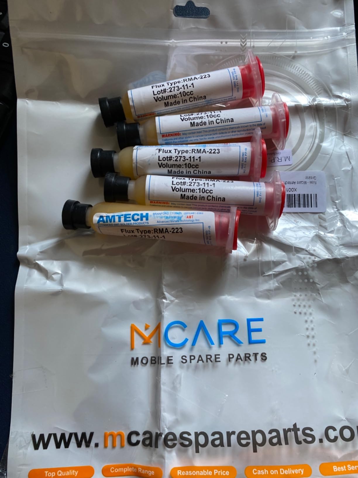 Mcare Amtech Pack of 5 Solder Soldering Paste 10g Flux Grease : Amazon ...