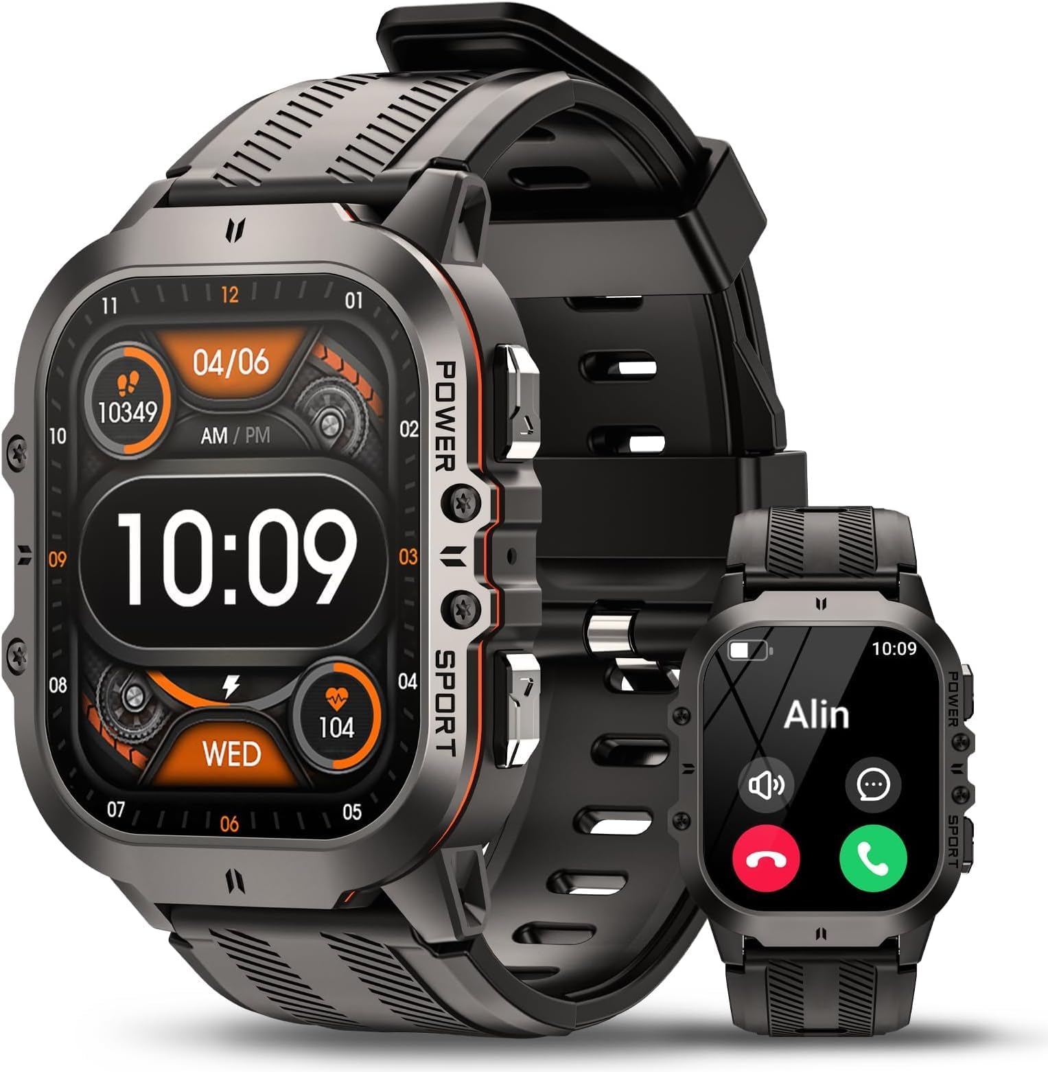 OUKITEL Smartwatch Uomo BT20 Impermeabile Fitness Watch 1.96 Pollici ...