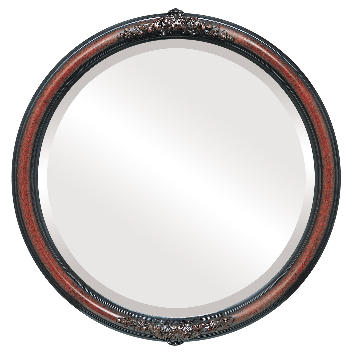 Amazon.com: OVALCREST Round Beveled Wall Mirror for Home Decor ...