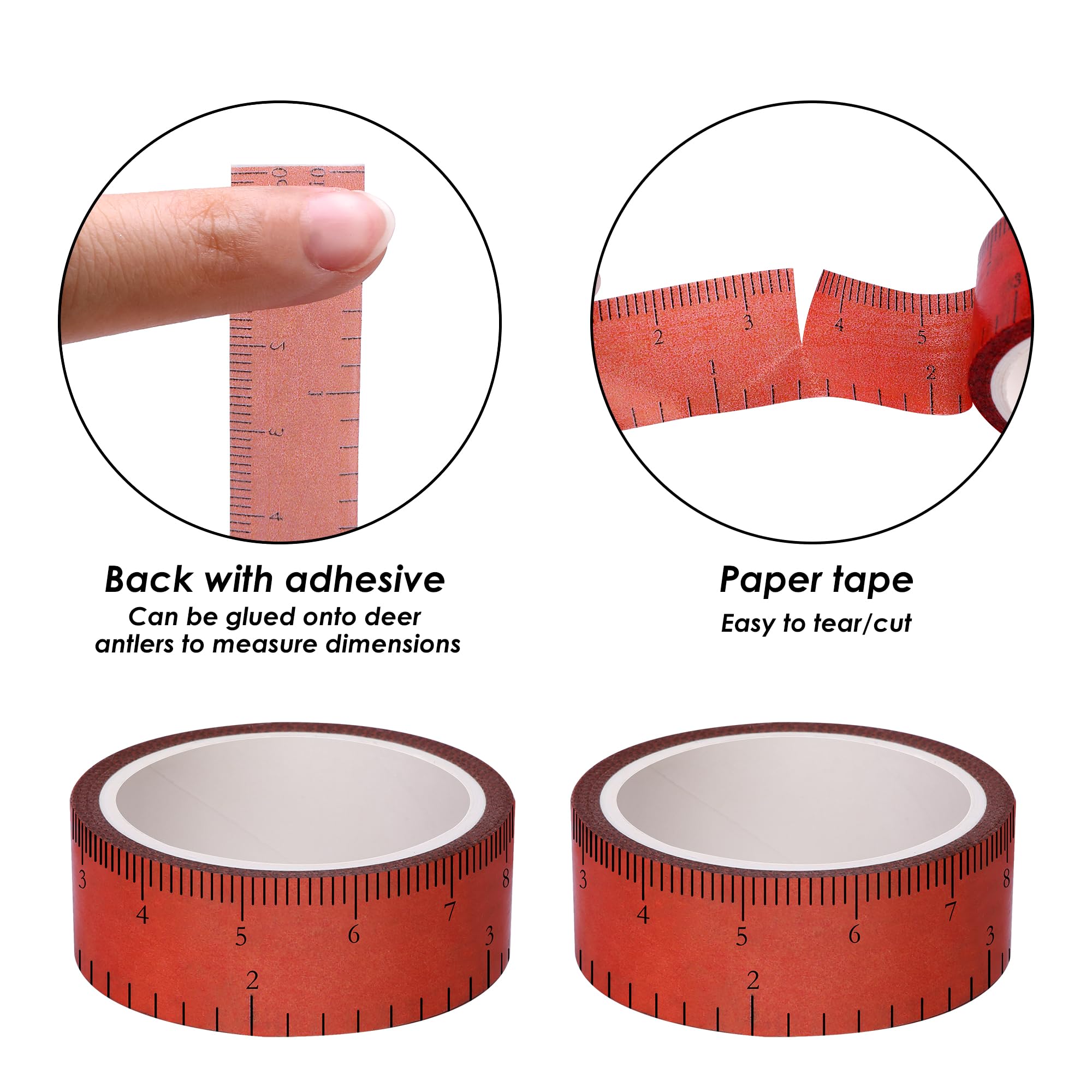 Snapklik.com : 4 Packs Double Scale Antler Measuring Tapes-Adhesive ...
