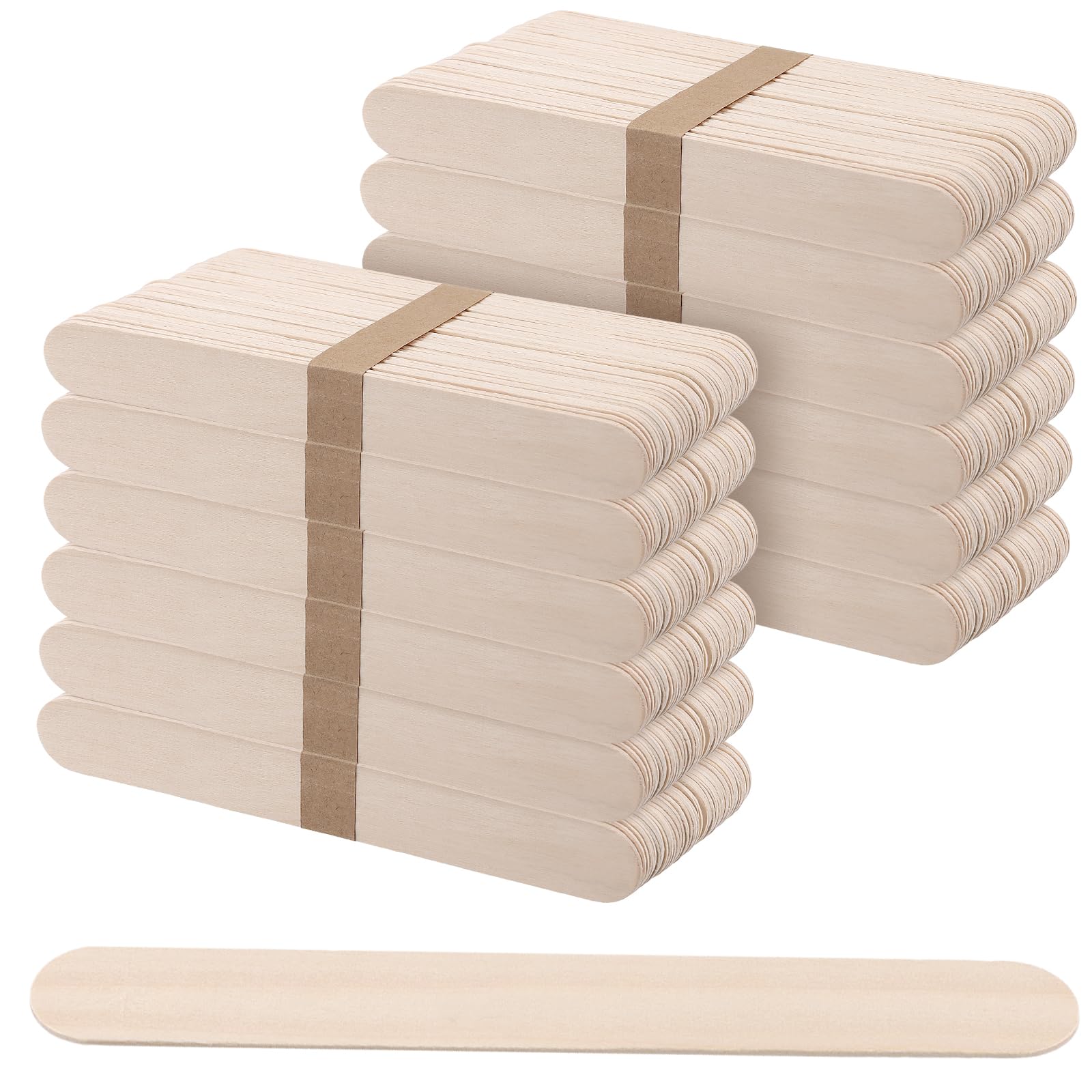 Amazon.com: SOUJAP 600pcs 8 Inch Popsicle Sticks, Wooden Craft Sticks ...