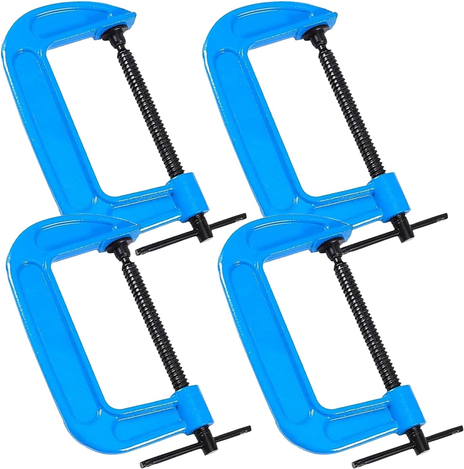 ZOENHOU 4 PCS 6 Inch C Clamps, Heavy Duty Malleable Iron G Clamps with ...