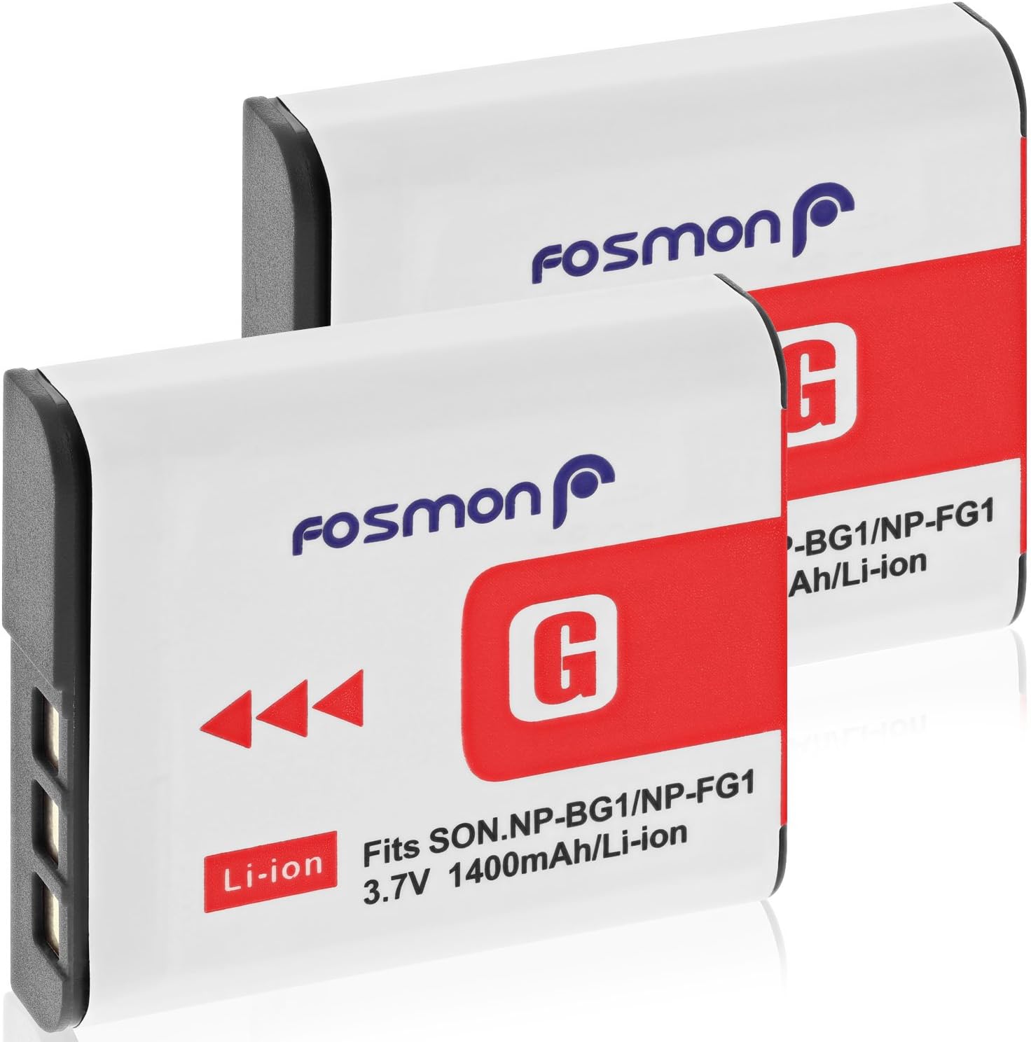 Fosmon 3.7V 1400mAh (Completamente Decodificato) per Batteria NP-FG1 ...