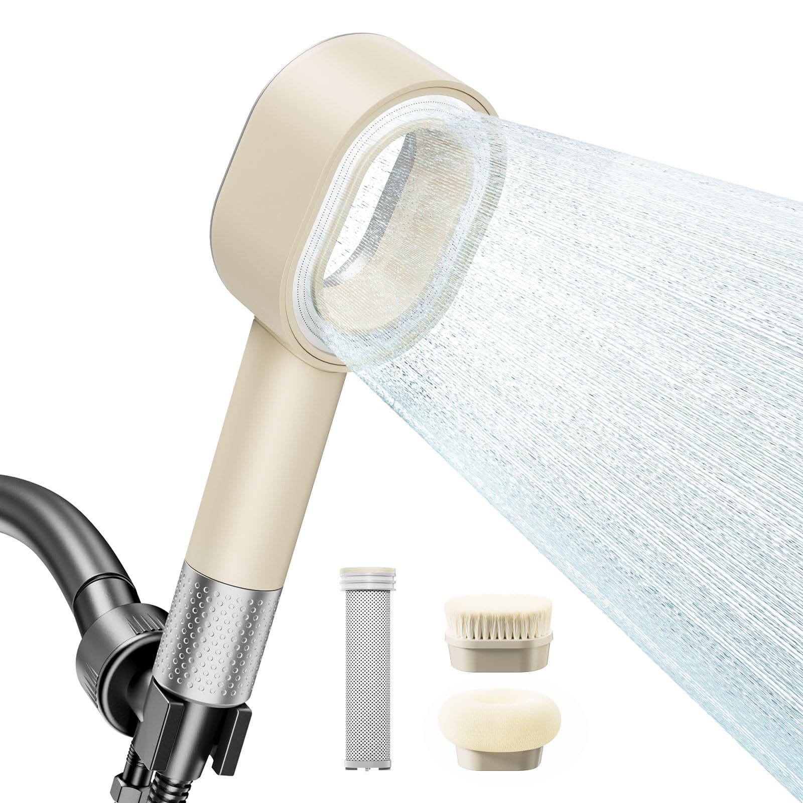 AMLINK Filtered Shower Head with Handheld - Hard Water Filtered ...