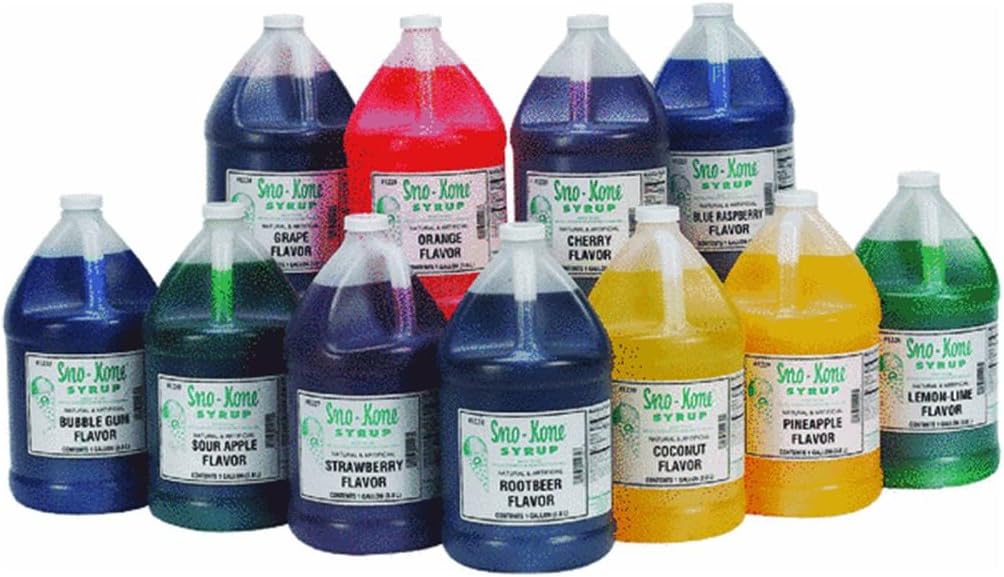Amazon.com: Sno-Kone Syrup - 4 Gallons (CS) : Grocery & Gourmet Food