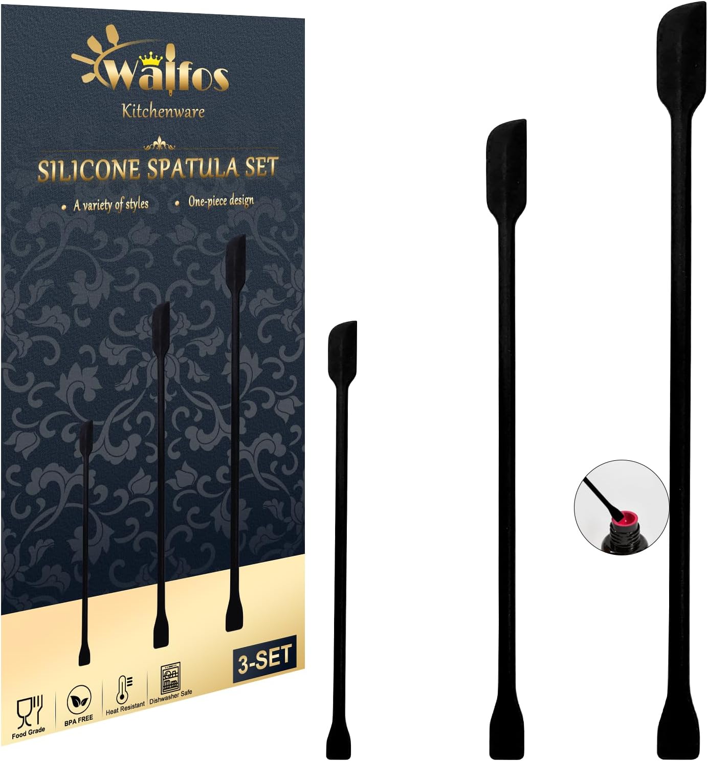 Amazon.com: Spatty Daddy Kitchen Spatula Set (6 and 12 Inch Blue) Shark ...