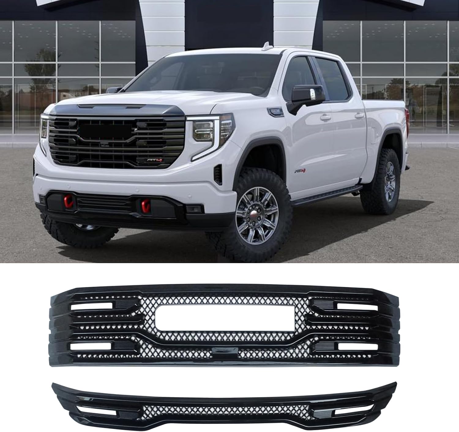 Amazon.com: NINTE Front Lower Grill Cover For 2022-2025 GMC SIERRA 1500 ...