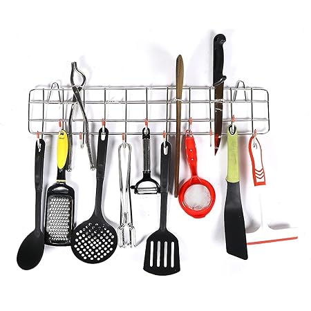 AmarRubal Stainless Steel Modular Kitchen Hook Stand | Wall Hook Stand ...