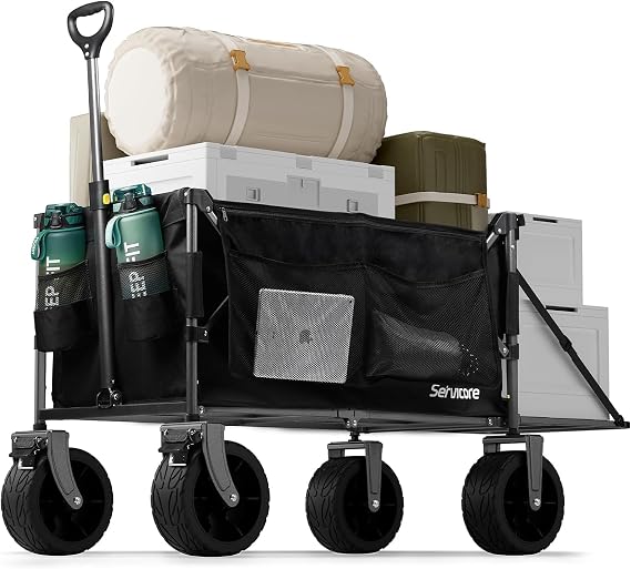 Festival Trolley, 300L Folding Beach Trolley Cart with Adjustable ...