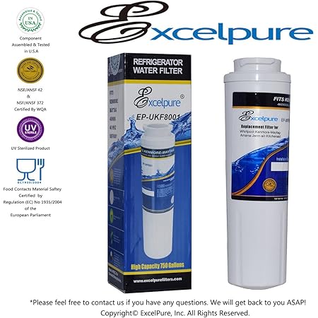 Amazon.com: EXCELPURE UKF8001 Replacement for Whirlpool FILTER 4 ...