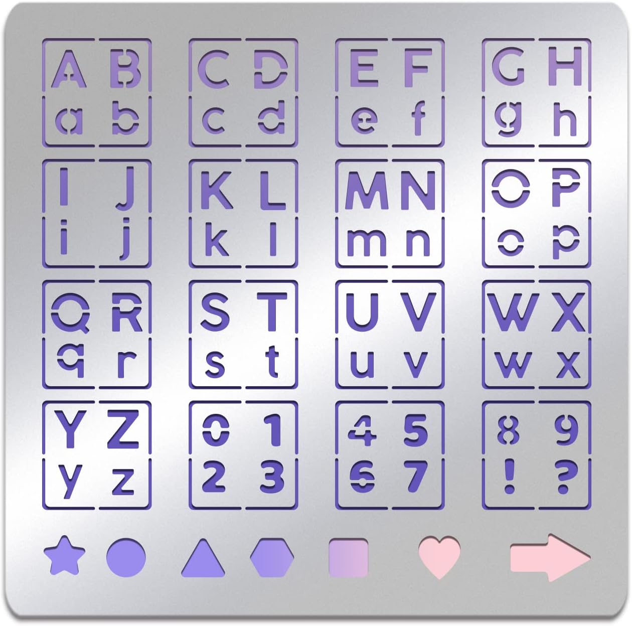 Amazon.com: BENECREAT Alphabet Number Stainless Steel Stencil Template ...