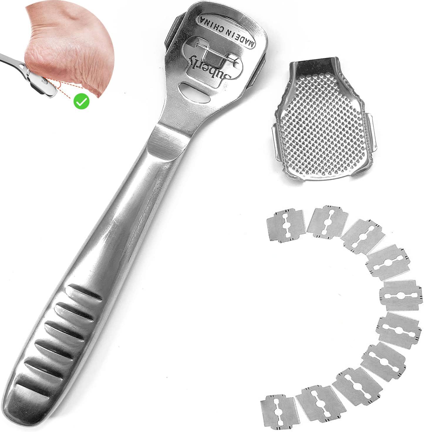 Foot Care Pedicure Callus Shaver, Stainless Steel Foot Callus Remover ...