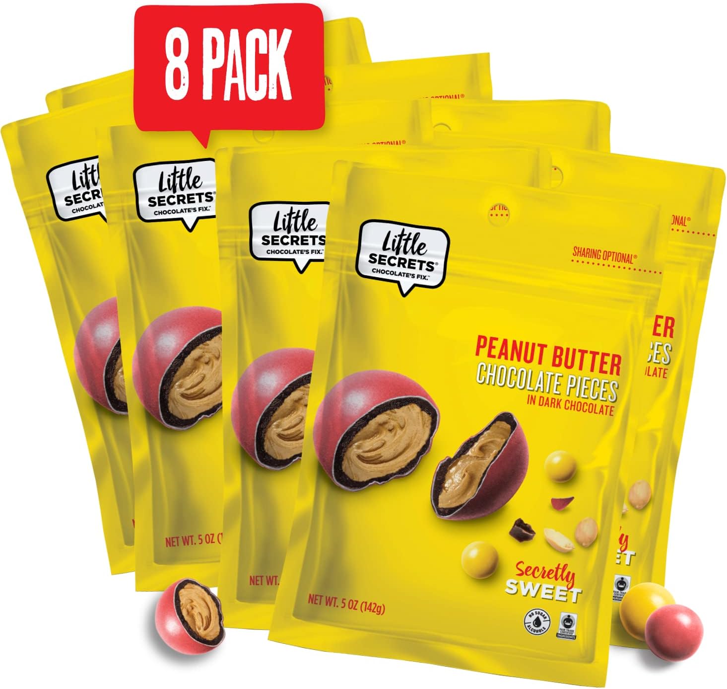 Amazon.com : Justin's Dark Chocolate Peanut Candy Pieces - 4.5oz bag ...