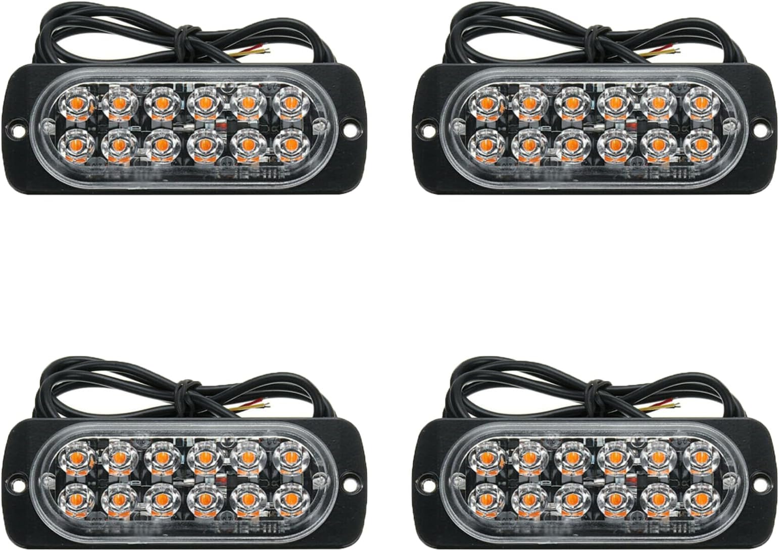Amazon.com: CYDZSW 4Pcs Strobe Flashing Lights for Trucks,12 LED 12-24V ...