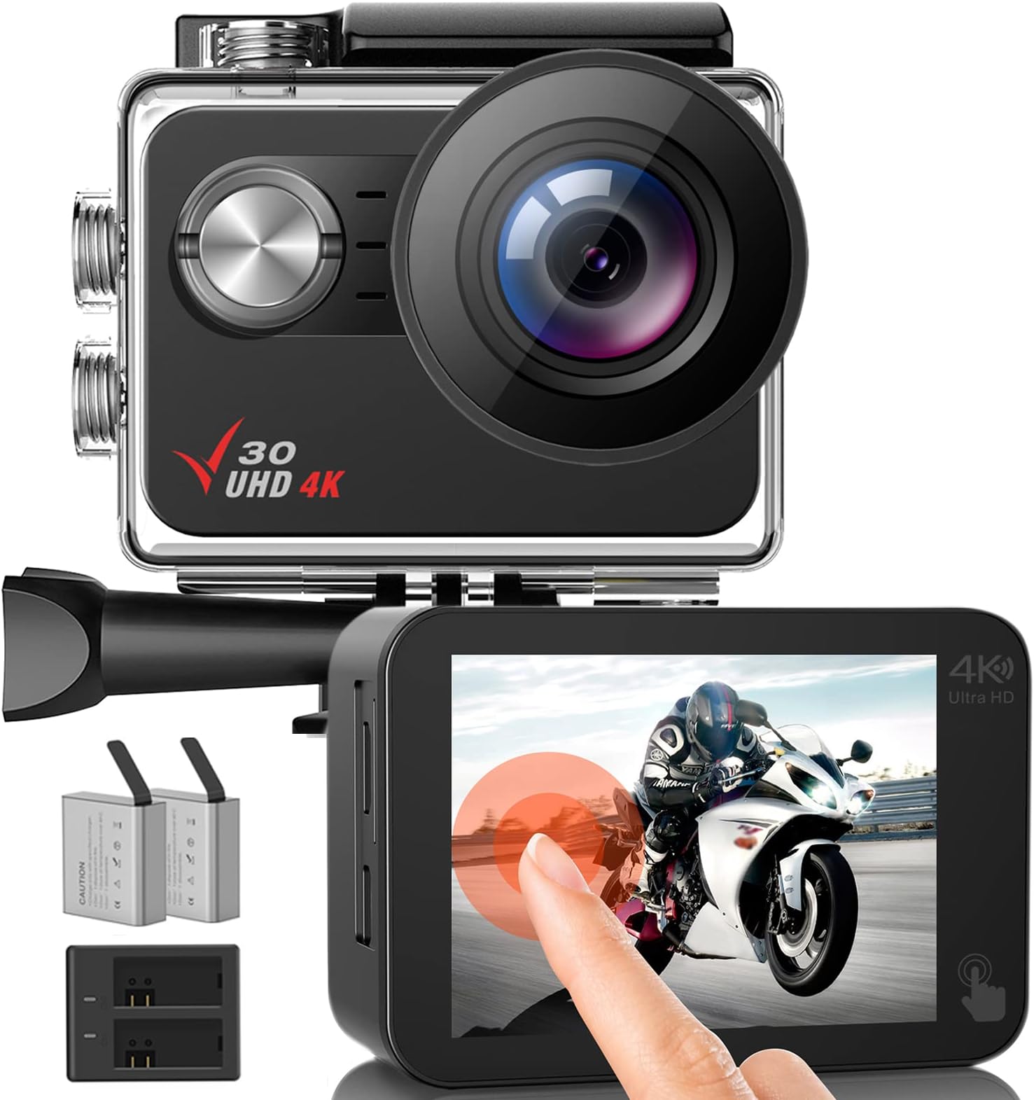 AKASO V50 Pro Native 4K/30fps 20MP WiFi Action Camera - EIS Touch ...