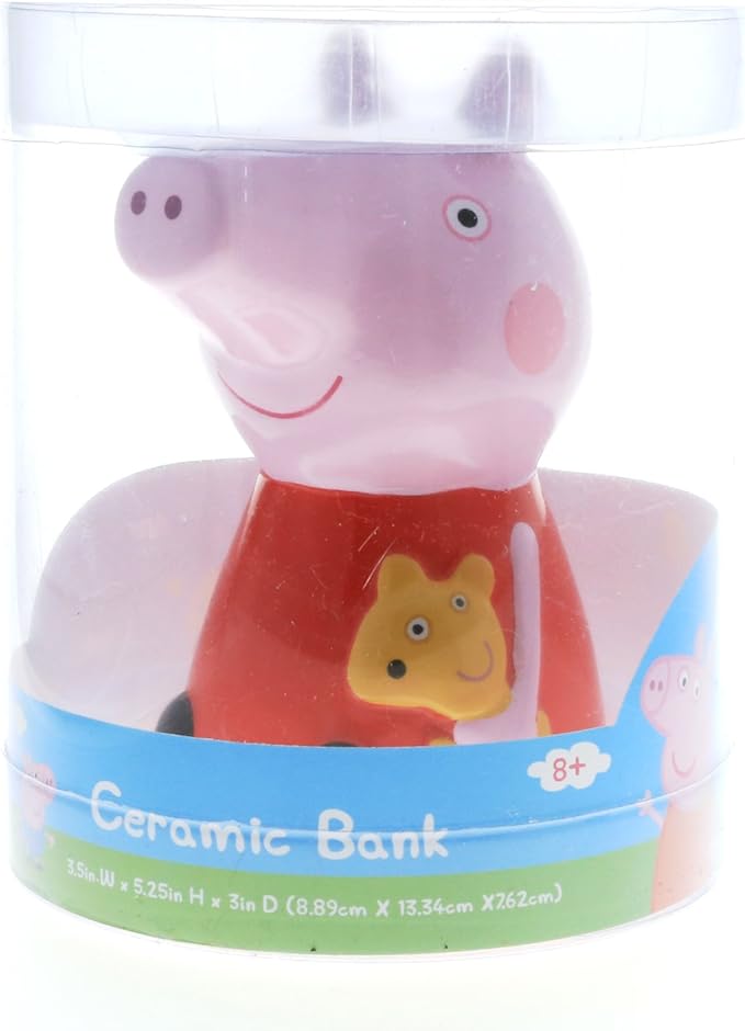 Amazon.com: Peppa Pig Ceramic Coin Bank - 5.25" Tall : Toys & Games