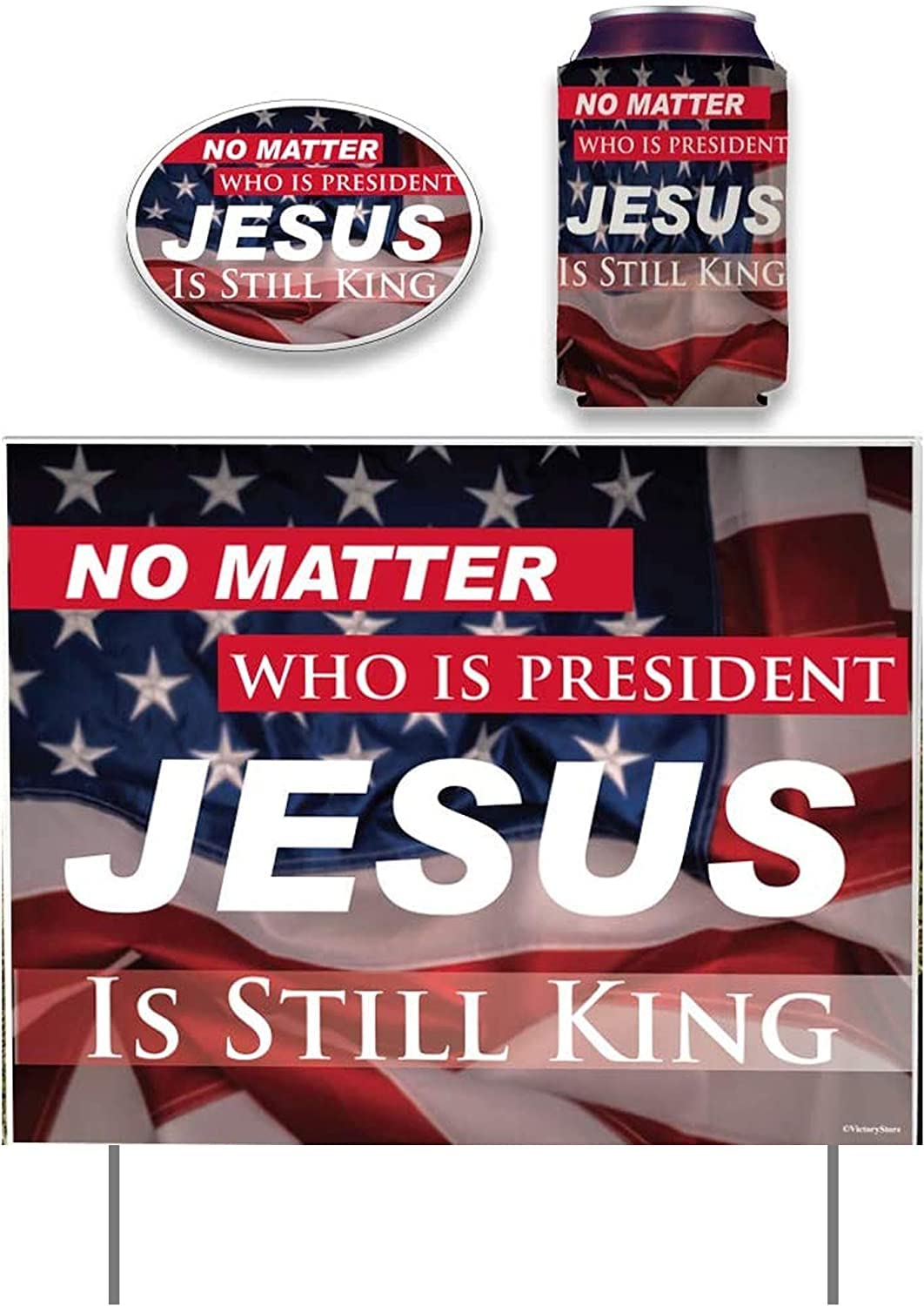 Amazon.com : No Matter Who Is President Jesus Is King Yard Sign, Can ...