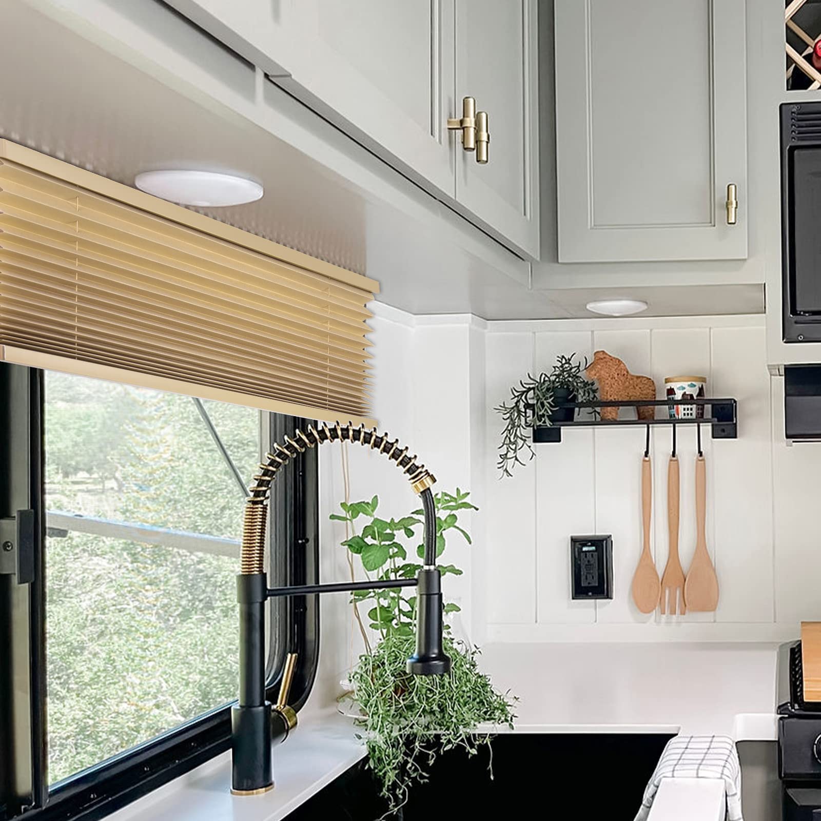 Snapklik.com : Funomo RV Window Blinds Pleated Shades - 26" W X 24" L ...