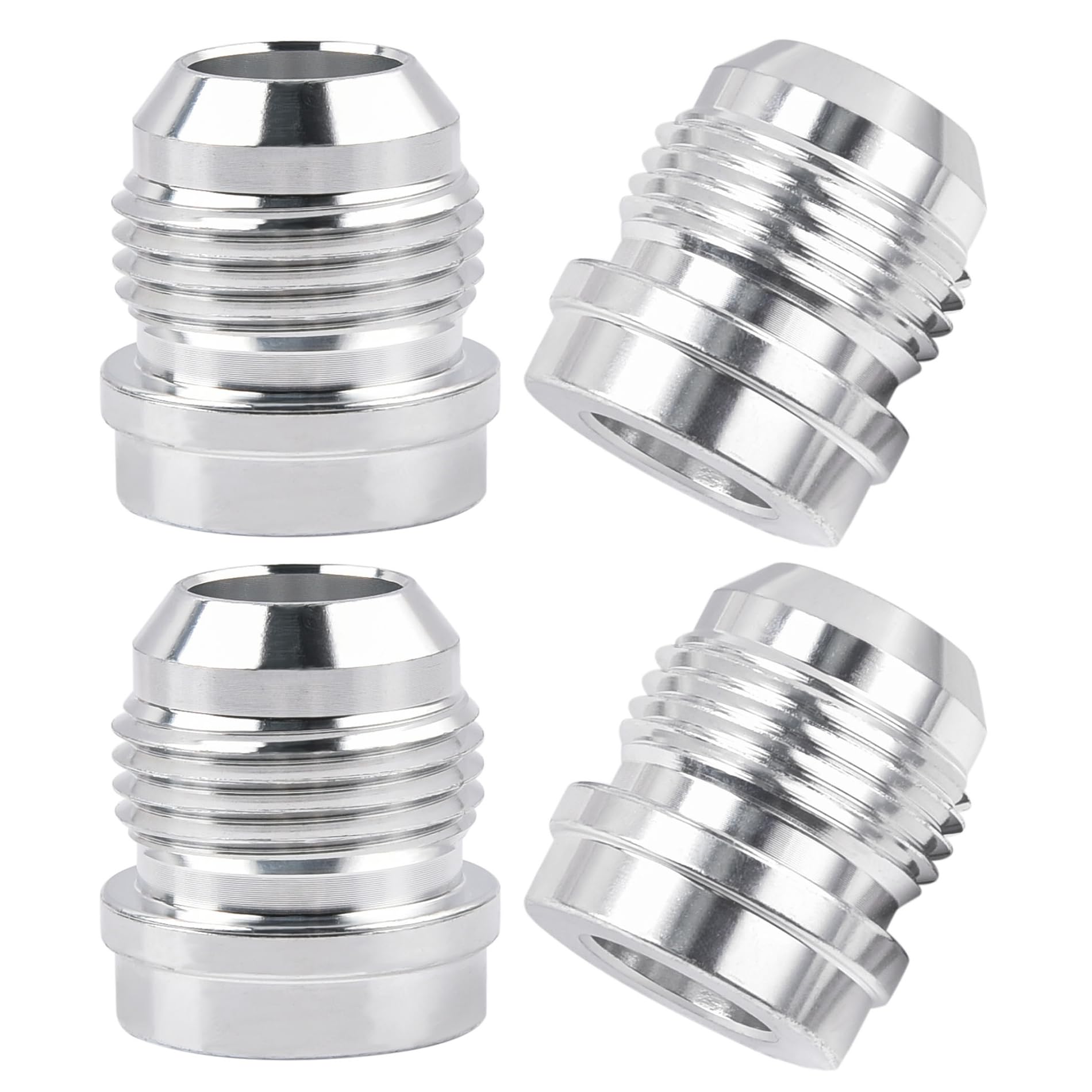 Snapklik.com : 12AN Male Weld On Bung Fitting Aluminum 4PCS