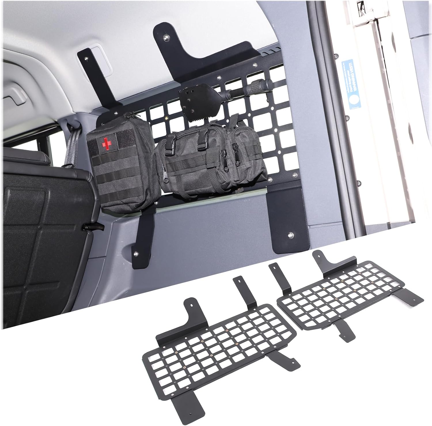 Amazon.com: Tumukiw Left & Right Rear Window Side Cargo Racks ...