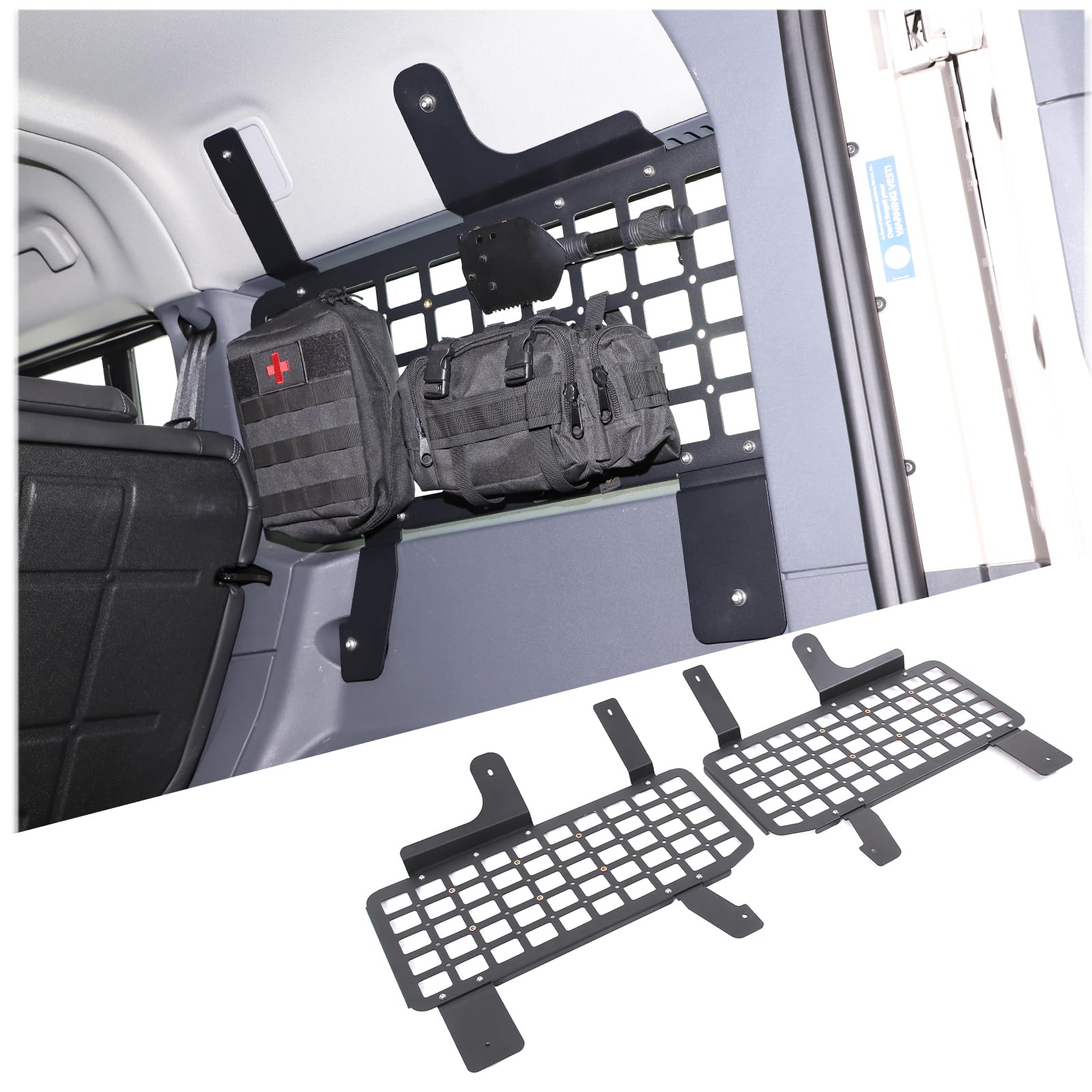 Amazon.com: Tumukiw Left & Right Rear Window Side Cargo Racks ...