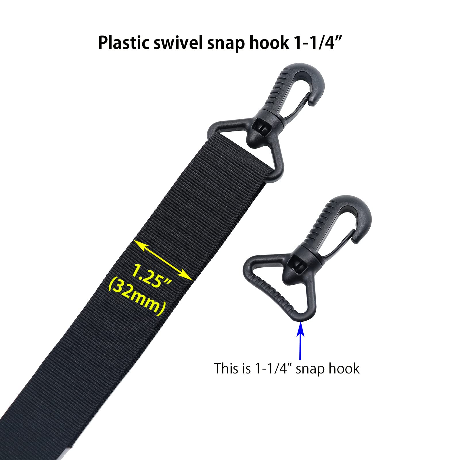 Snapklik.com : Baitoo Plastic Snap Hooks Swivel Snaphook Push Gate Clip ...