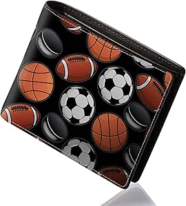 Amazon.com: FRMARCH Cool Wallet for Boys - Teen Boys Wallet Ball Print ...