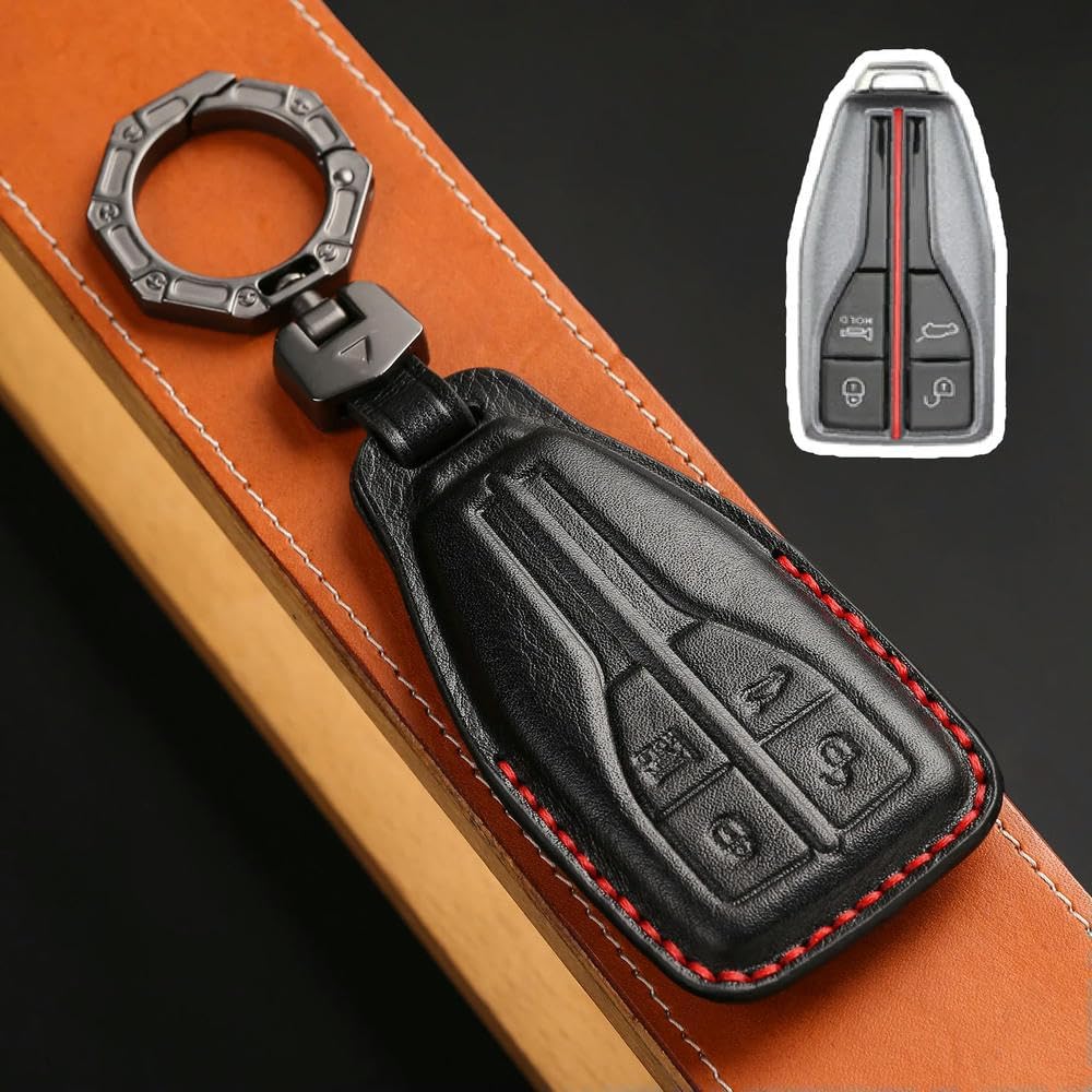 GZNBB Étui en Cuir pour clé de Voiture, pour Hongqi HS5 FAW HS7 HS9 H5 H9 H7 L5 HS3 HS5 L9 2022 ...