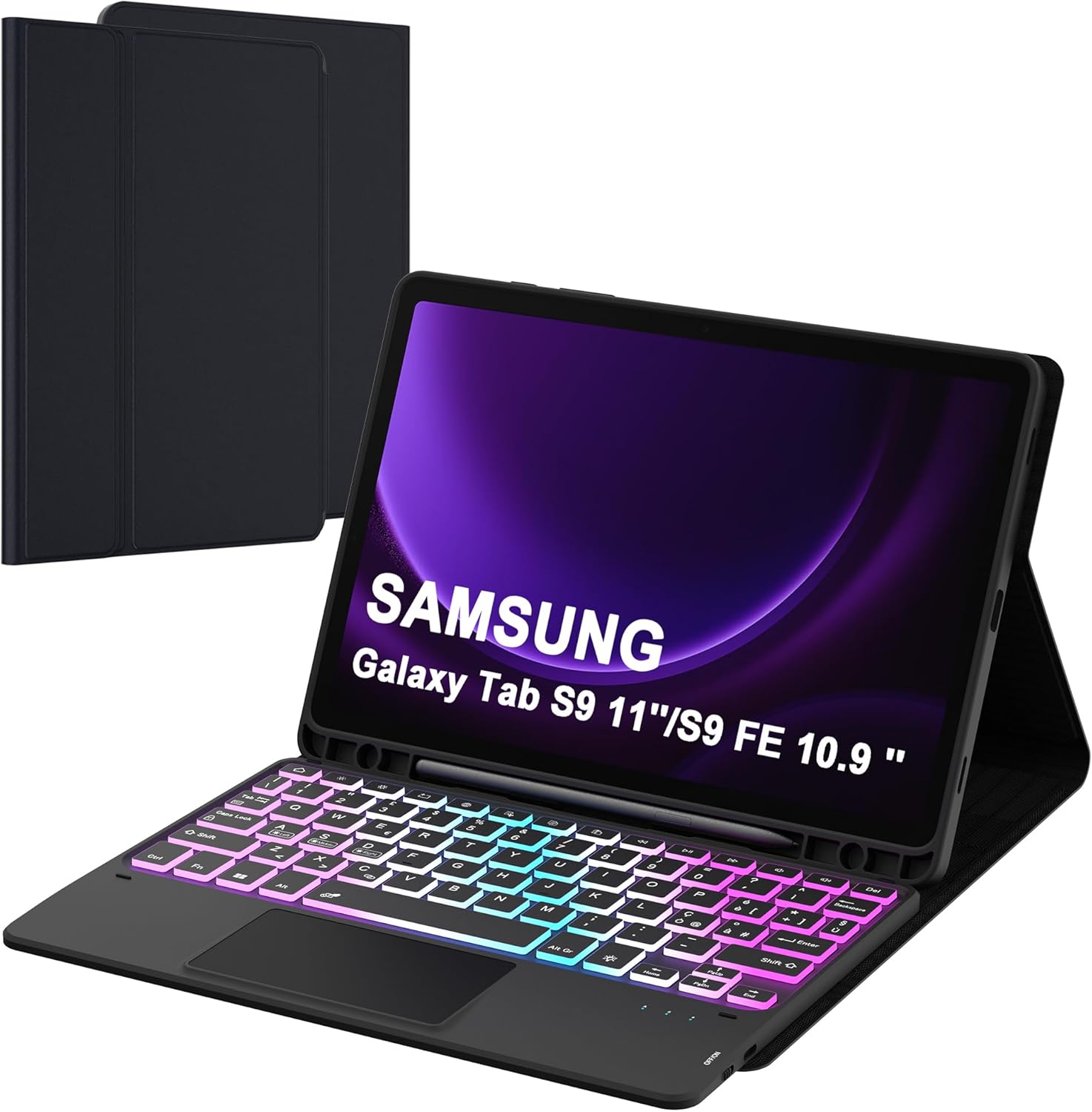 Custodia con tastiera per Samsung Galaxy Tab S10 FE/S9 FE/S9 11 Zoll ...