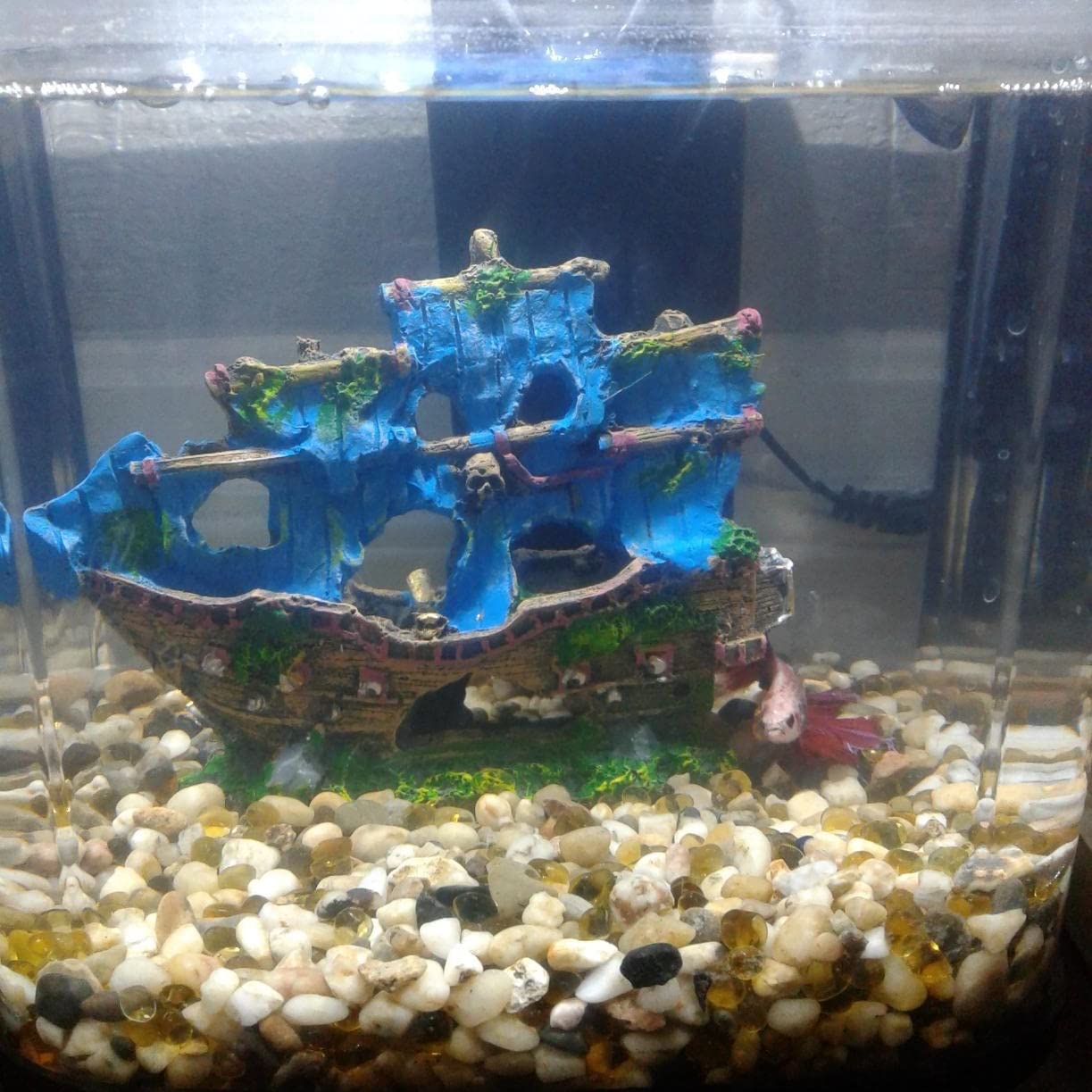Large Fish Tank Decorations Penn-Plax RR1013 Shipwreck Aquarium ...