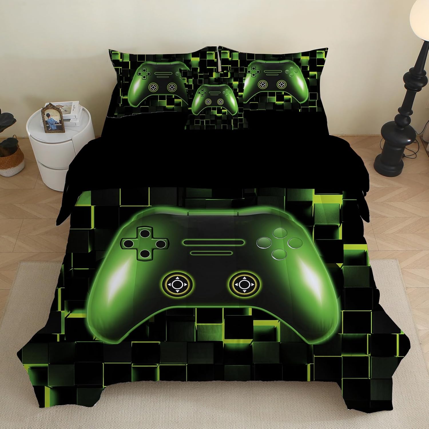 Amazon.com: PALENVILI Boys Gamer Comforter Set 6 Pieces Twin Size ...