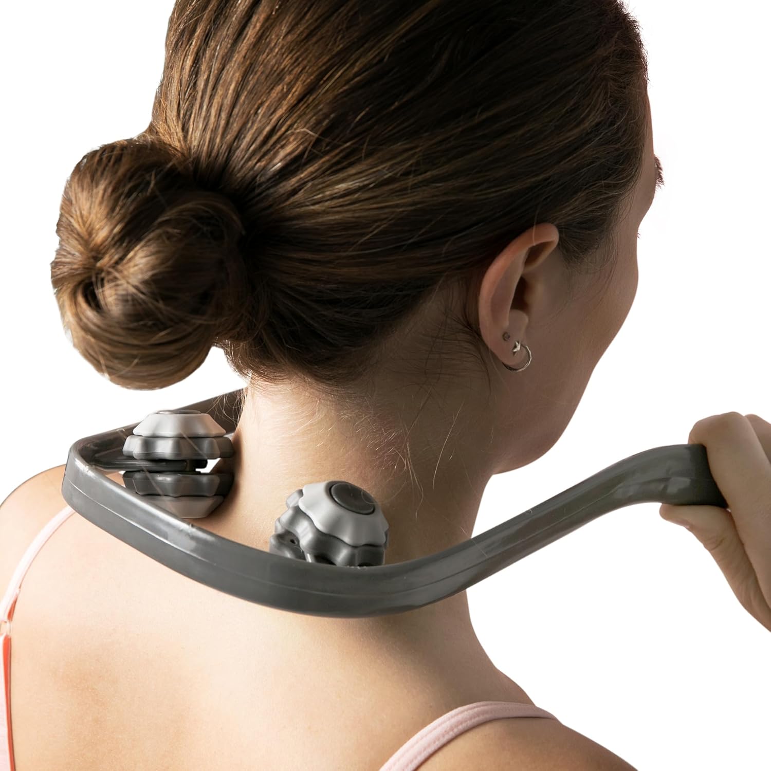 Amazon.com: Brookstone Neck Massager Roller, Handheld Neck Massage to ...