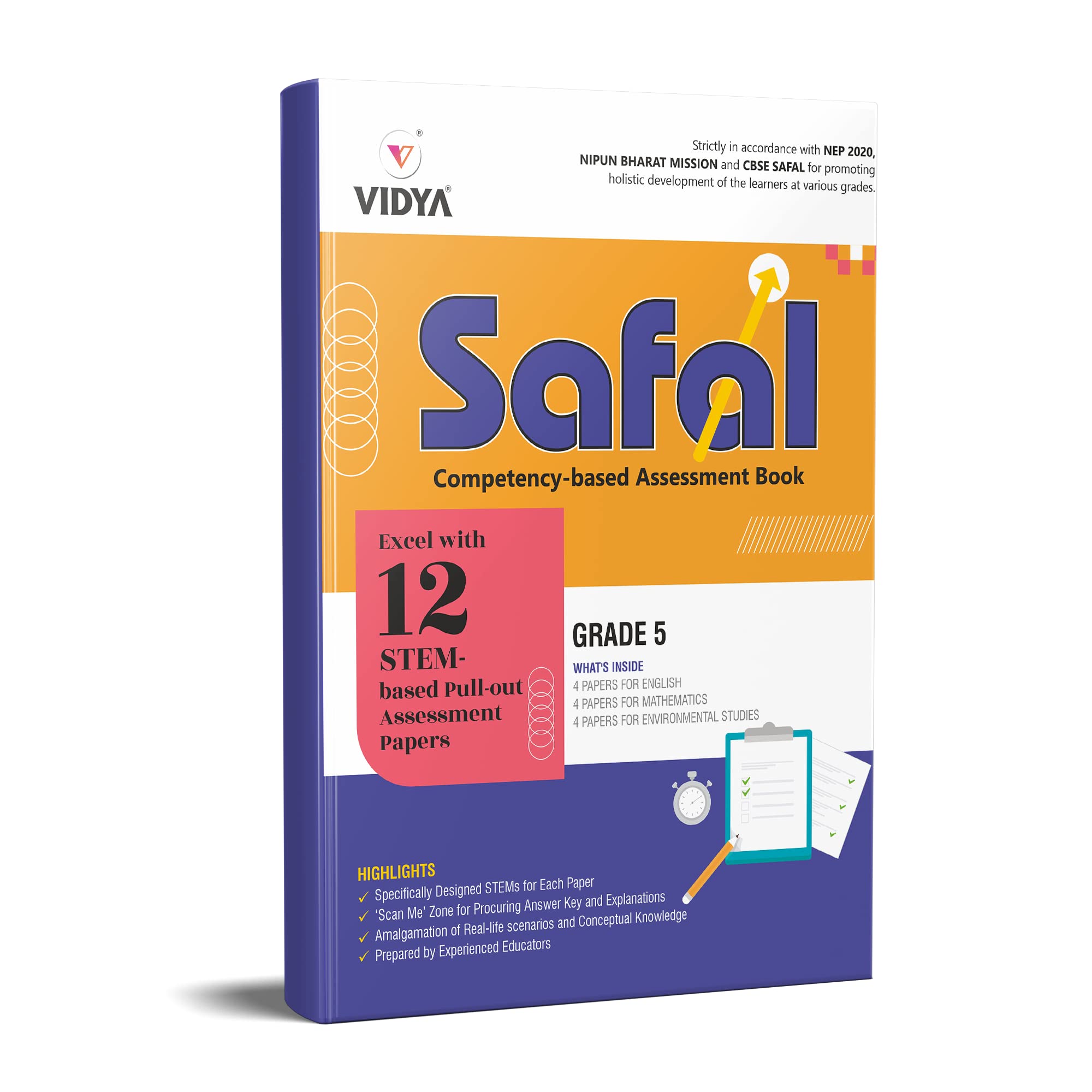 Buy CBSE SAFAL GRADE 5 Competency Based Assessment Book with 12 STEM Based Pull Out Assessment ...