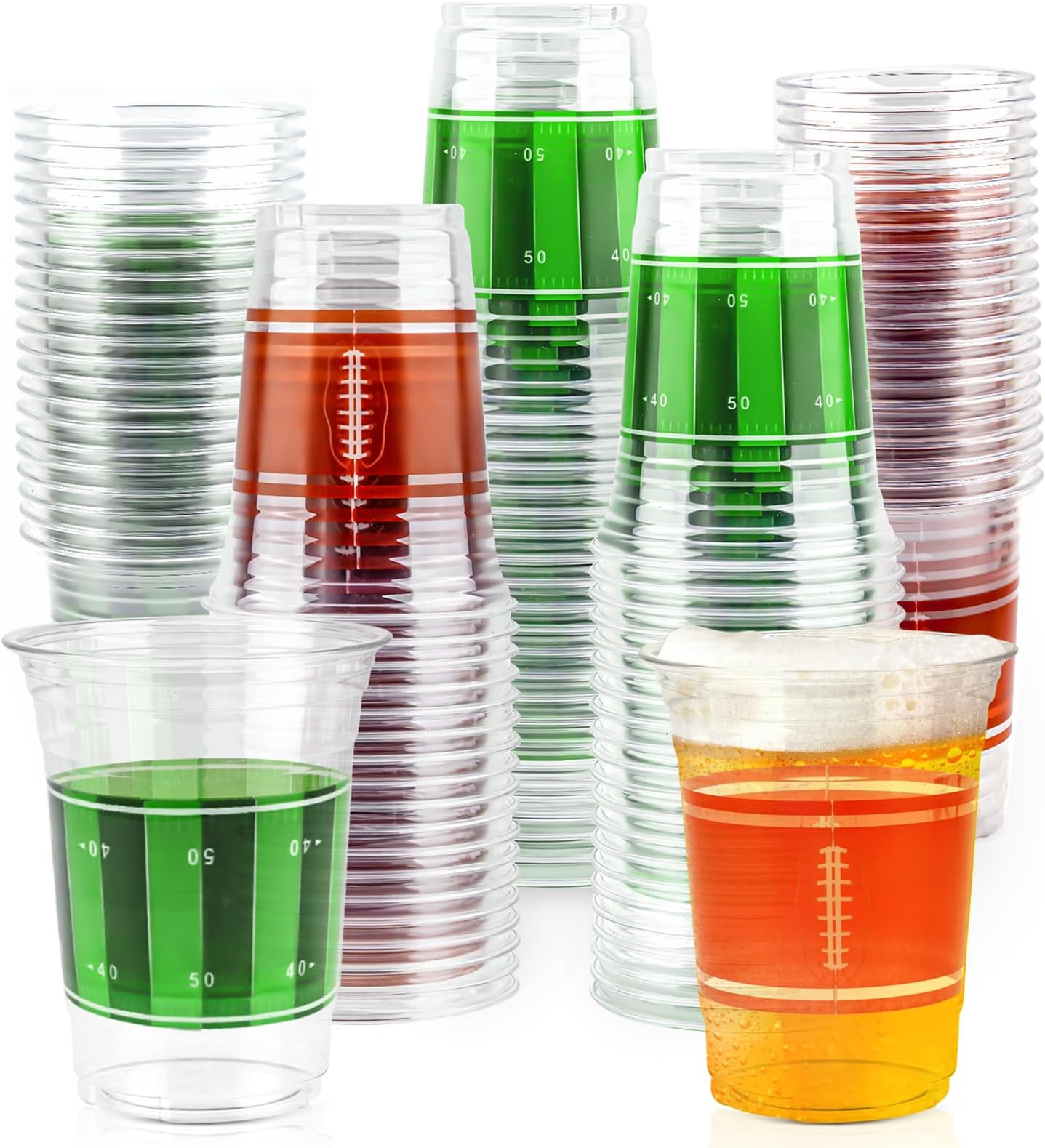 Amazon.com: Football-Themed Brown Plastic Cups - 16 oz. (Pack of 25 ...
