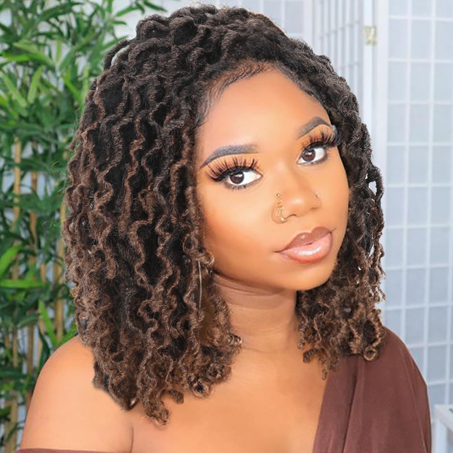 Amazon.com : BeiSDWig Ombre Blonde Wig Short Afro Kinky Curly Wigs for ...